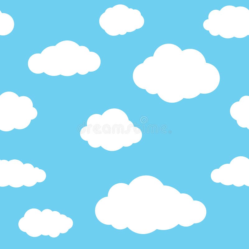 Clouds Seamless Pattern Background Stock Vector - Illustration of ...