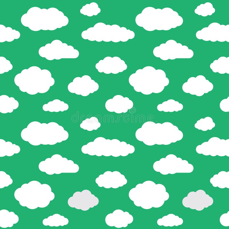 Clouds Seamless Pattern Background Stock Vector - Illustration of ...