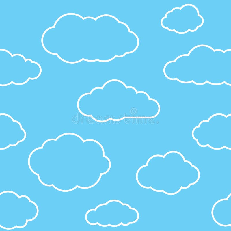 Clouds Seamless Pattern Background Stock Vector - Illustration of gift ...