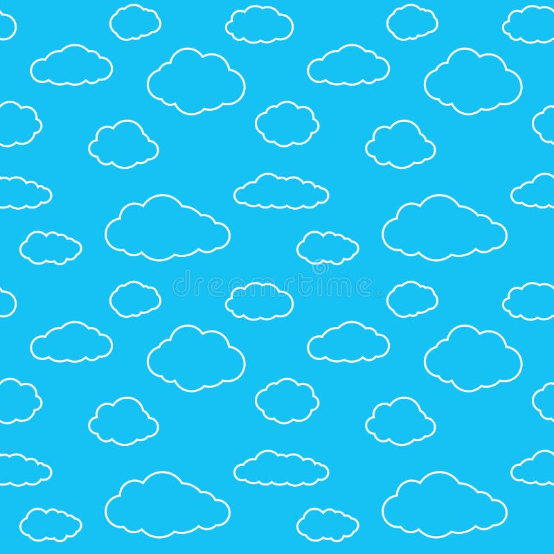 Clouds Seamless Pattern Background Stock Vector - Illustration of ...
