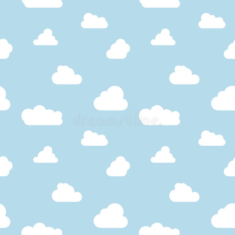 Clouds Seamless Pattern Vrctor Sky Stock Vector - Illustration of print ...
