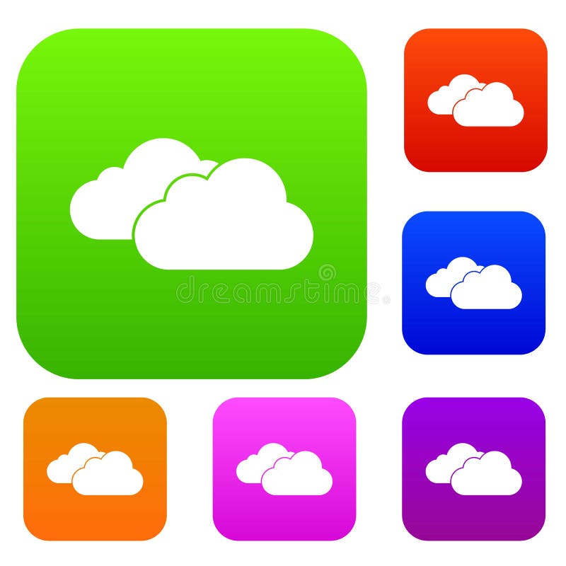 Clouds set collection stock vector. Illustration of cloudscape - 97987246