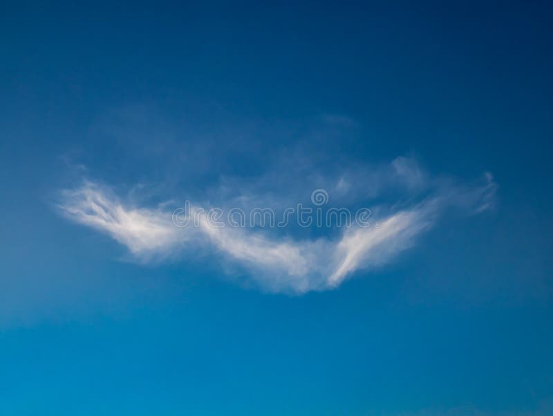 Clouds in the Shape of Beautiful Angel Wings. the Sky Changes from Dark ...