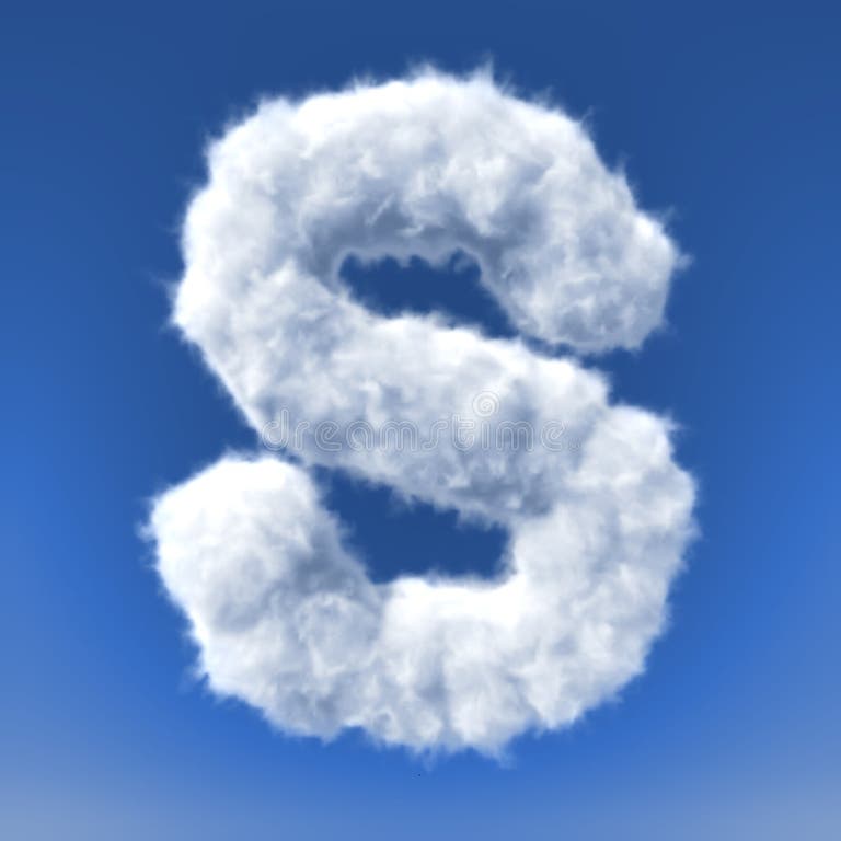 Clouds Shape Letter Stock Illustrations – 1,732 Clouds Shape Letter ...