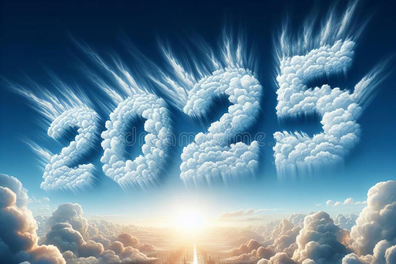 The Clouds are Shaped Like the Number 2025 Stock Image - Image of ...