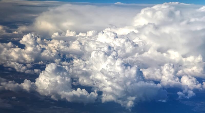 Clouds Background Seen from an Airplane Stock Image - Image of cloud ...