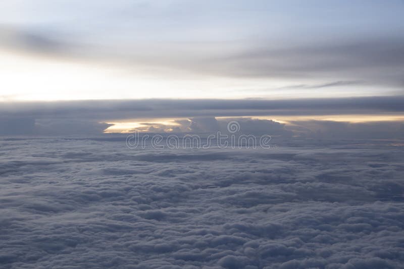 Clouds in the Sky from the Airplane Window Stock Image - Image of cloud ...