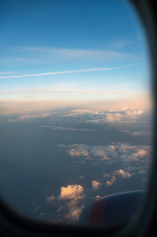 Clouds and Sky Airplane Window View Stock Image - Image of horizon ...