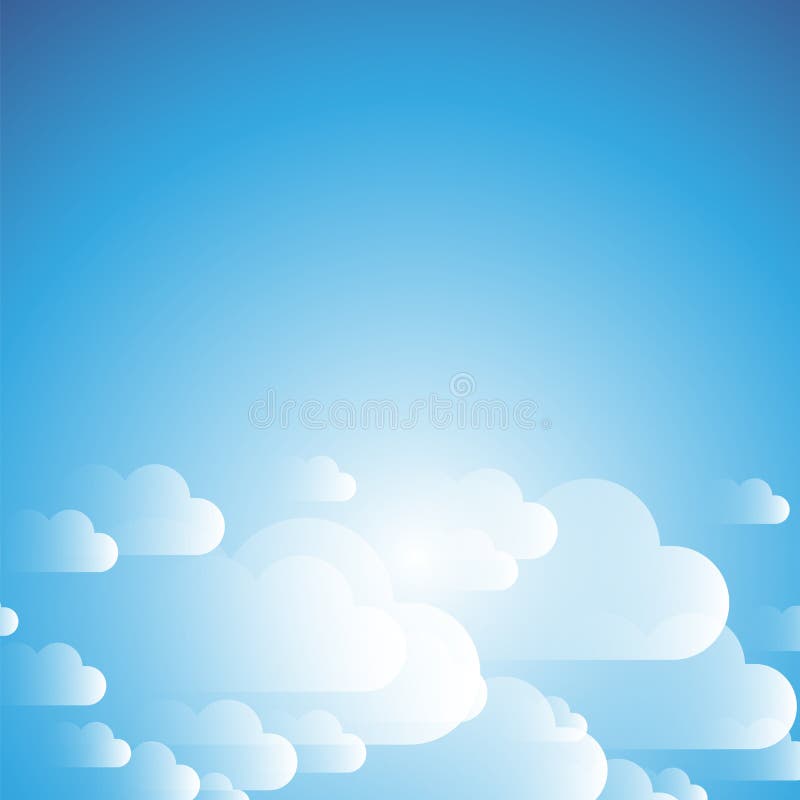 Clouds on the Sky - Background Design Template for Posters, Flyers ...