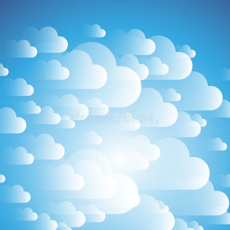 Clouds on the Sky - Background Design Template for Posters, Flyers ...