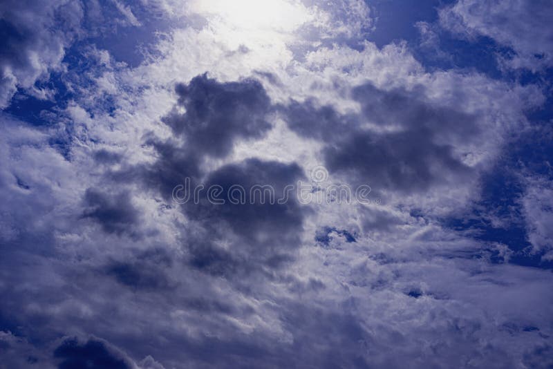 Clouds in the Sky Cold Blue Clouds, Stock Photo - Image of dark ...