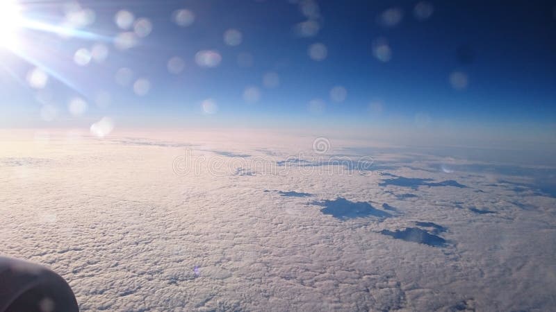 Clouds stock image. Image of airplane, flight, clear - 147220575