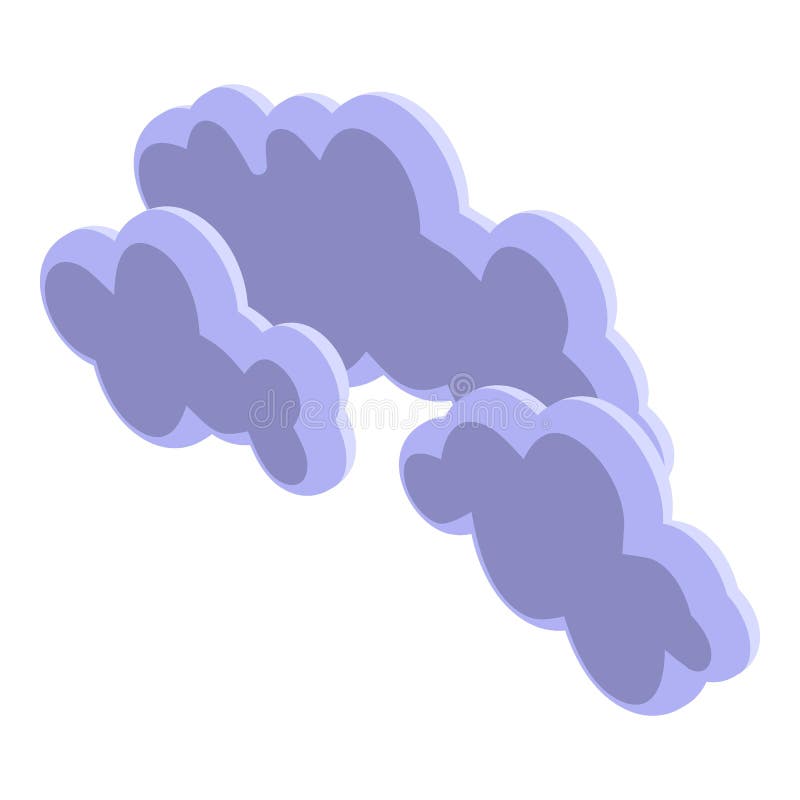 Clouds Sky Icon, Isometric Style Stock Vector - Illustration of ...