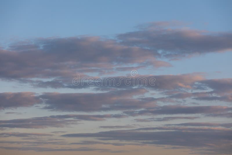 Clouds in the Sky Illuminated by the Setting Sun Stock Image - Image of ...