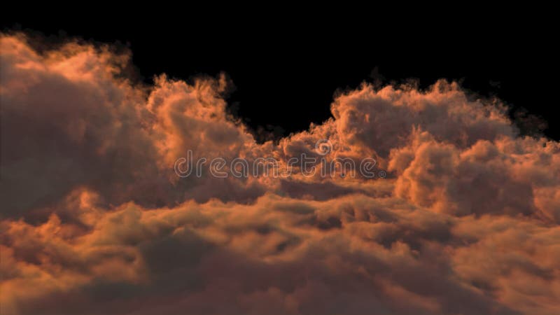 Flying through the Cinematic Sunset Clouds Background Loop with Alpha Version 02 Stock Footage ...