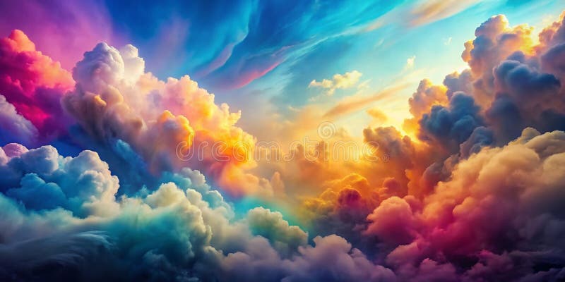 Clouds in the Sky Multicolour Clouds Abstract Clouds AI-Created Content ...