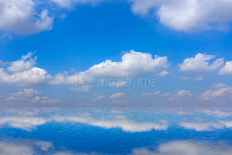 Clouds, Sky Reflection on the Water. Stock Image - Image of marine ...