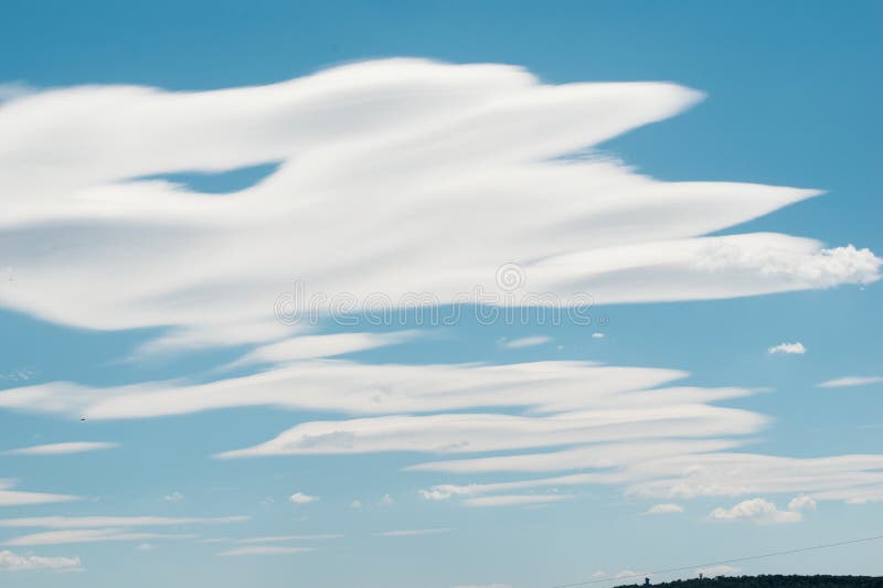 Clouds in the Sky, Specific Strange Cloud Shapes and Formations Stock ...