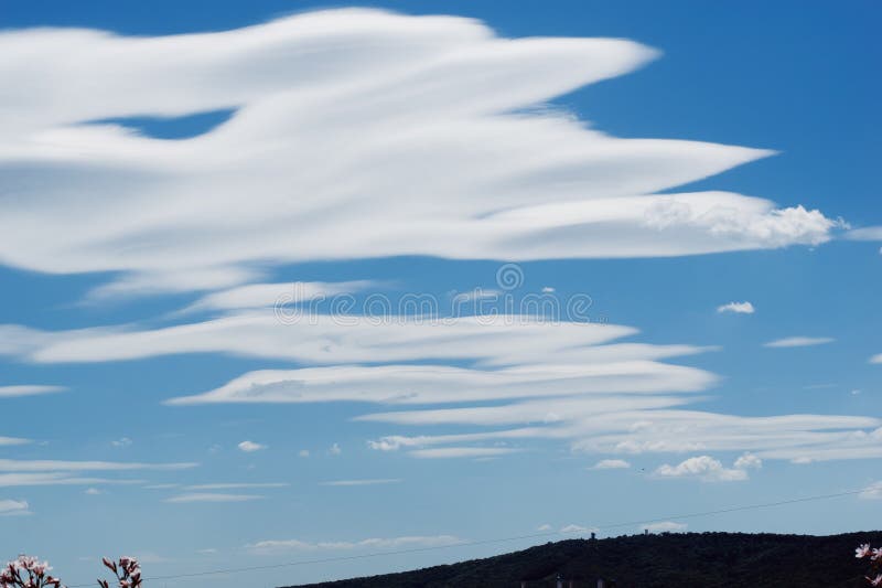 Clouds in the Sky, Specific Strange Cloud Shapes and Formations Stock ...