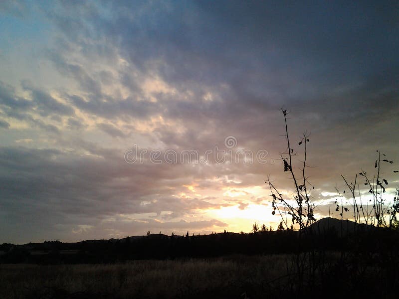 Clouds Sky Sunset Nature Sad Mood Stock Image - Image of nature, cloudy ...