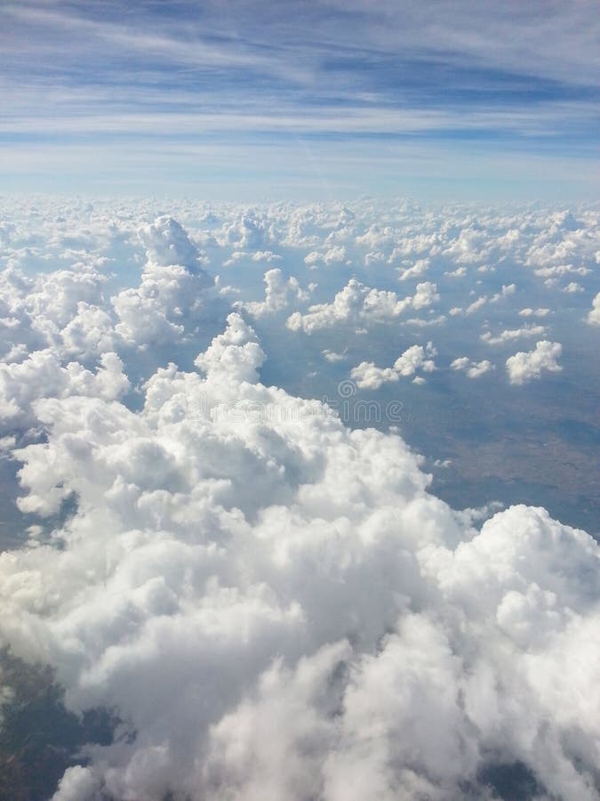 Clouds and sky stock image. Image of aviation, airplane - 126138483