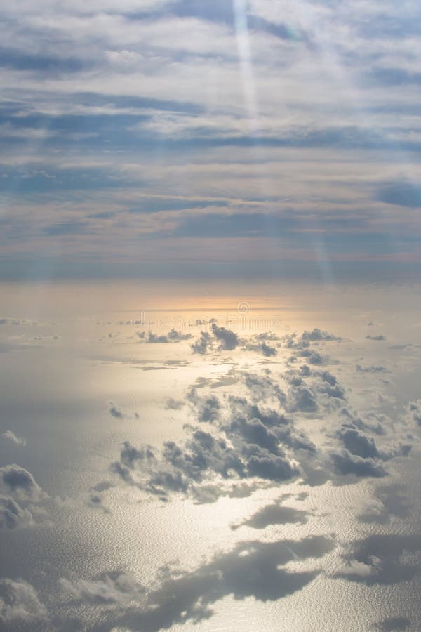 Clouds in the Sky, View from an Airplane Stock Photo - Image of ...