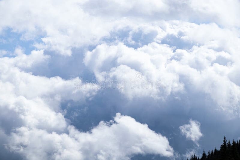 Clouds in the Sky View from the Mountains in the Carpathians in Ukraine ...