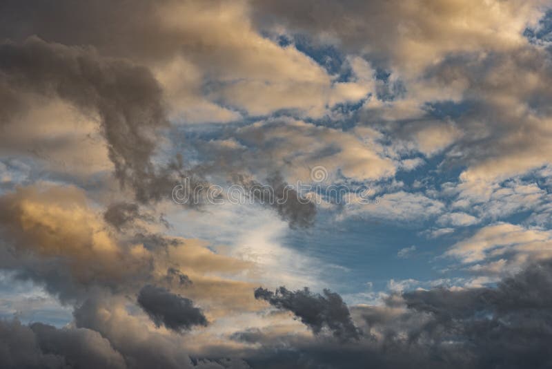 Spectacular Clouds in the Sky Stock Image - Image of beauty, nature ...