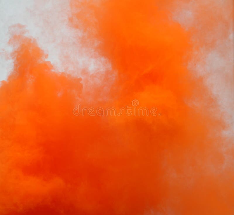 Clouds of Smoke of a Dangerous Orange Smoke Signal Stock Image - Image ...