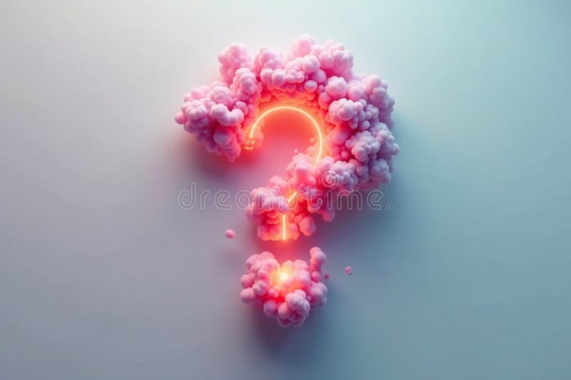 Clouds of Smoke Dissipate, Revealing a Glowing Question Mark that ...