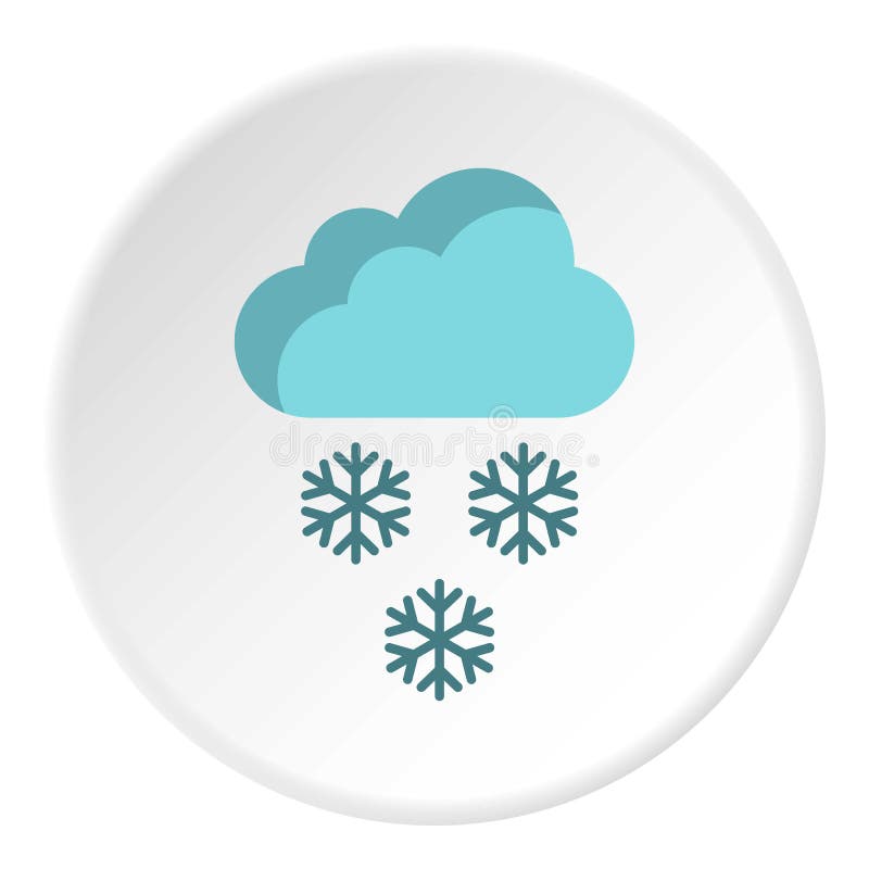 Clouds and Snow Icon, Flat Style Stock Vector - Illustration of flake ...