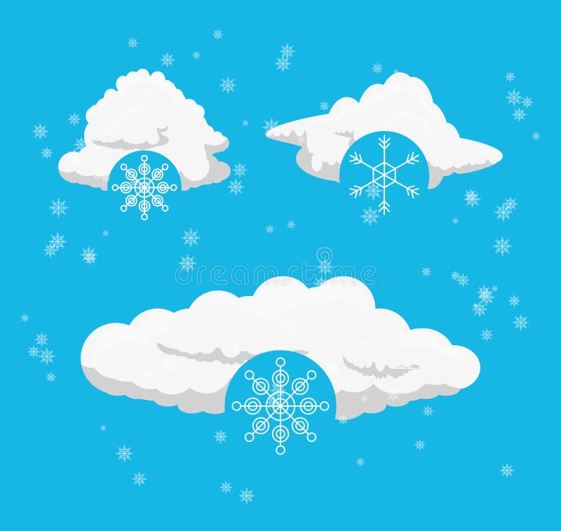 Clouds and snow design stock vector. Illustration of graphic - 112718535