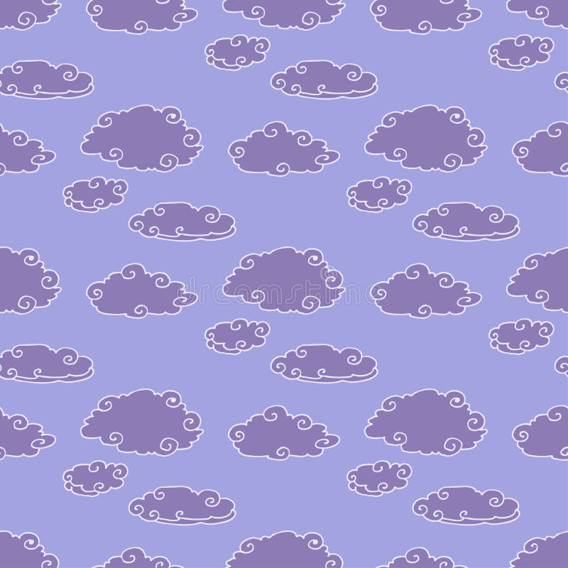 Clouds Storm Seamless Pattern Stock Vector - Illustration of repeat ...