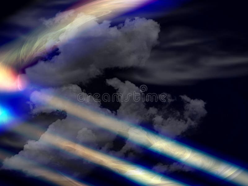 Clouds and strange lights stock photo. Image of cloud - 1578028