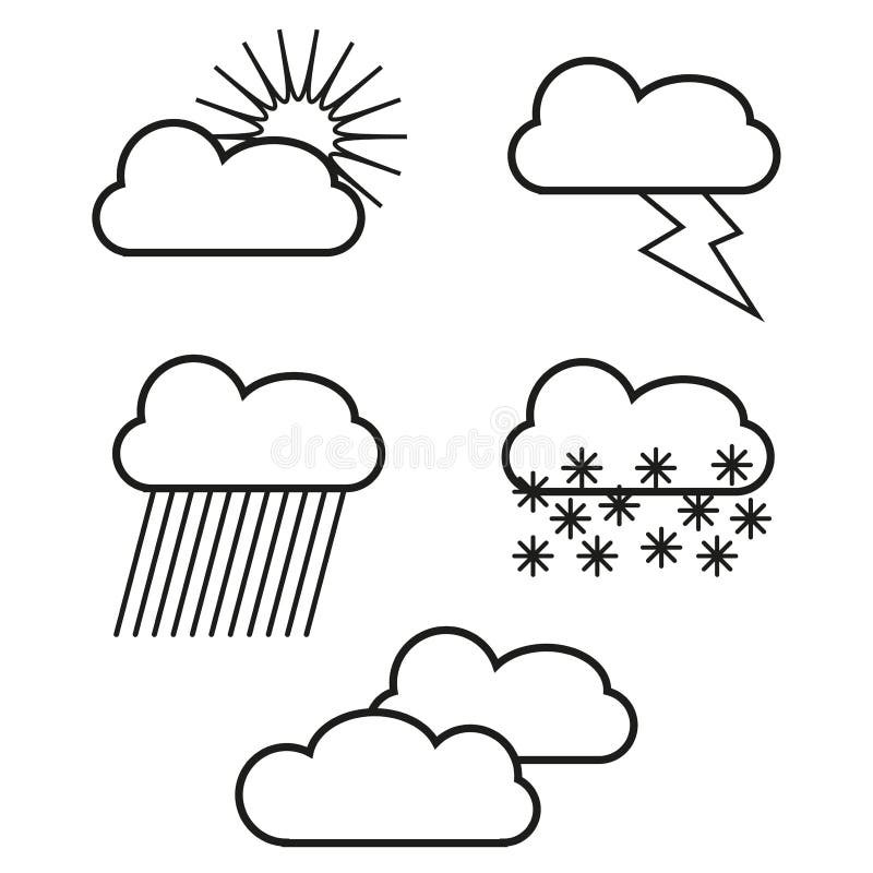 Universal Weather Icons B stock vector. Illustration of interface ...