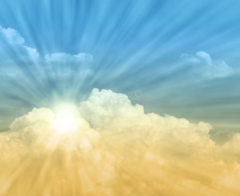 Clouds and sun ray stock photo. Image of gold, freedom - 74519974