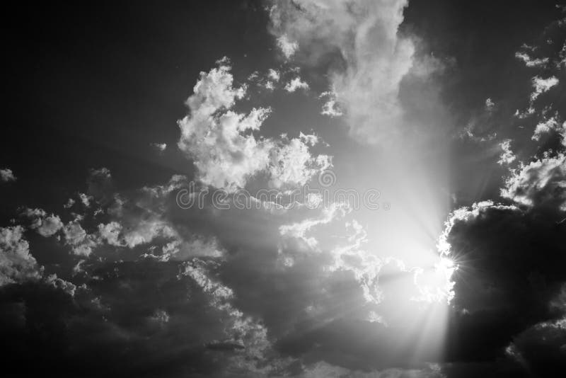 Clouds and sun rays stock image. Image of backdrop, abstract - 97311377