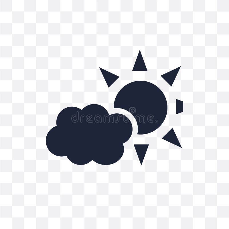 Clouds and Sun Transparent Icon. Clouds and Sun Symbol Design Fr Stock ...