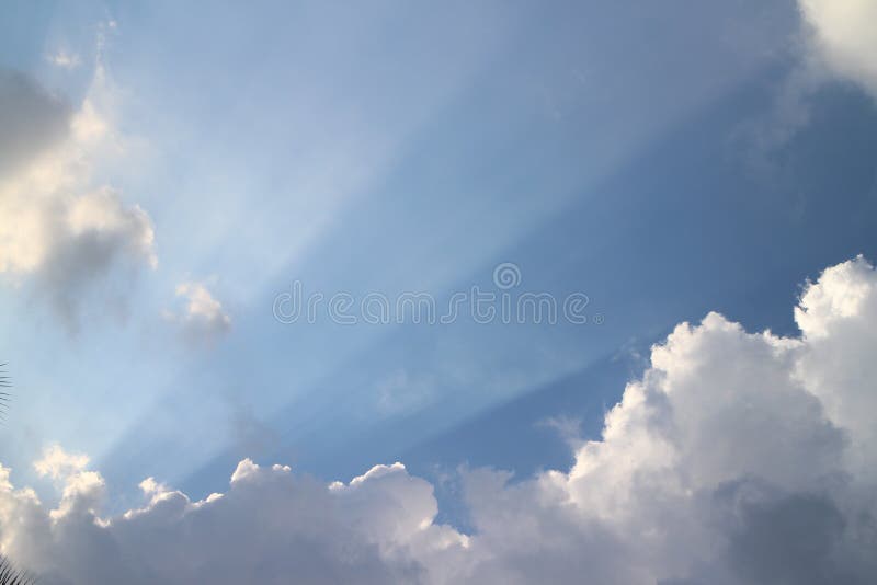 Clouds with Sunlight Breaking through Silver Lining Stock Photo - Image ...
