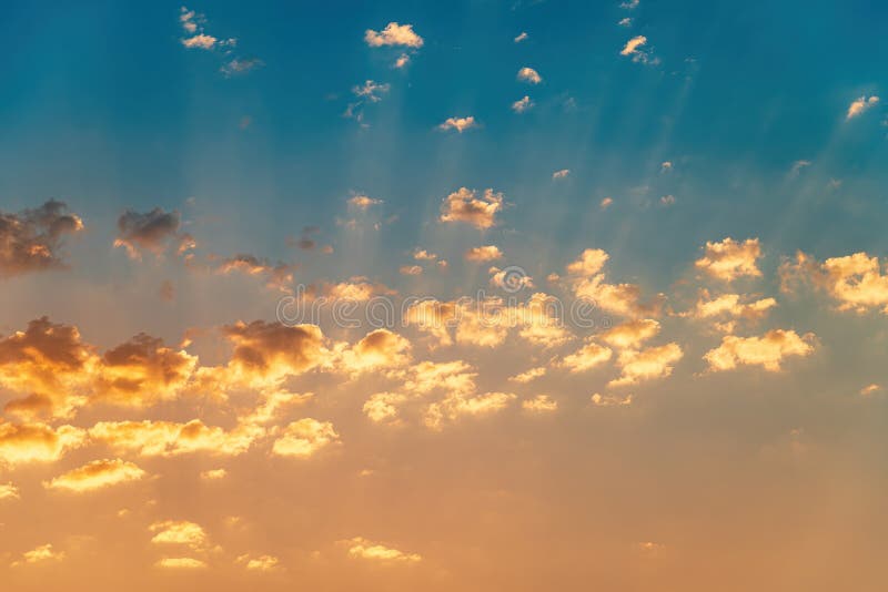Clouds at Sunrise, Bright Colorful Sunrise. the Bottom of the Clouds ...