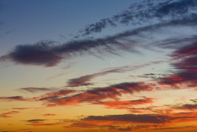 Clouds during sunset stock image. Image of outside, evening - 174146043