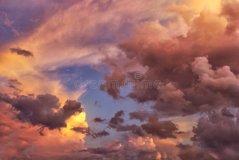 Clouds at sunset stock image. Image of sunrise, scene - 123359575