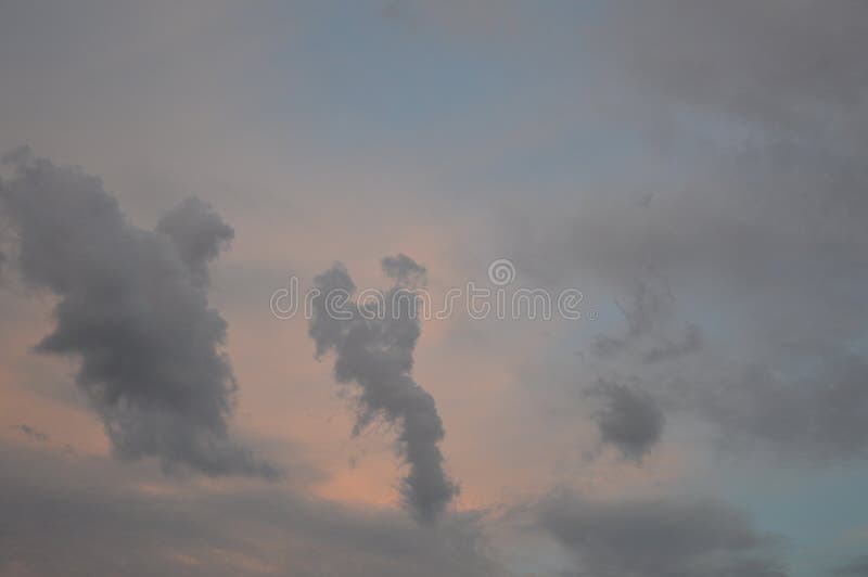 Clouds at Sunset before Thunder and Rain Stock Image - Image of clouds ...
