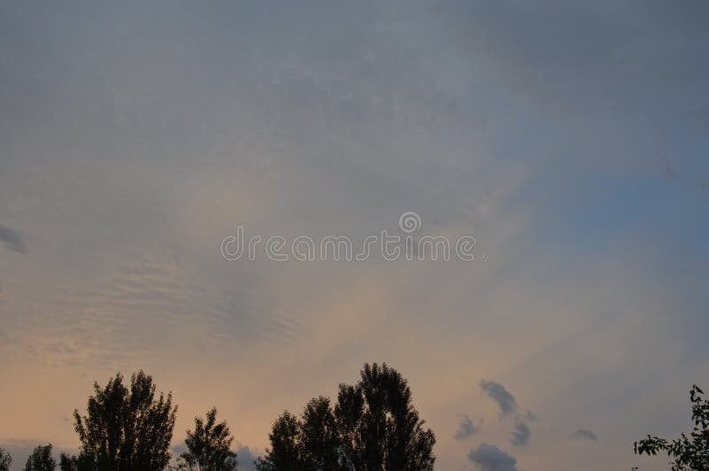Clouds at Sunset before Thunder and Rain Stock Photo - Image of clouds ...
