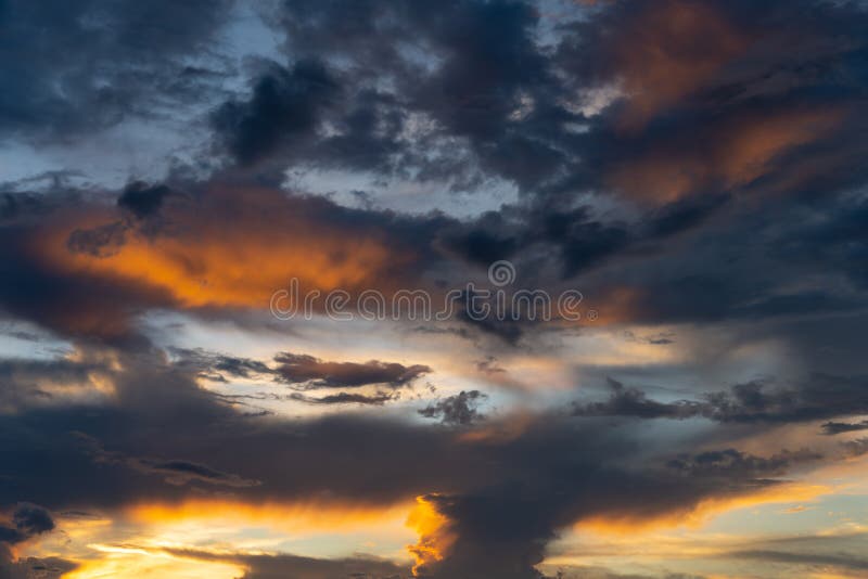 Cloud in the Sunset Time Horizontal Composition Stock Image - Image of ...