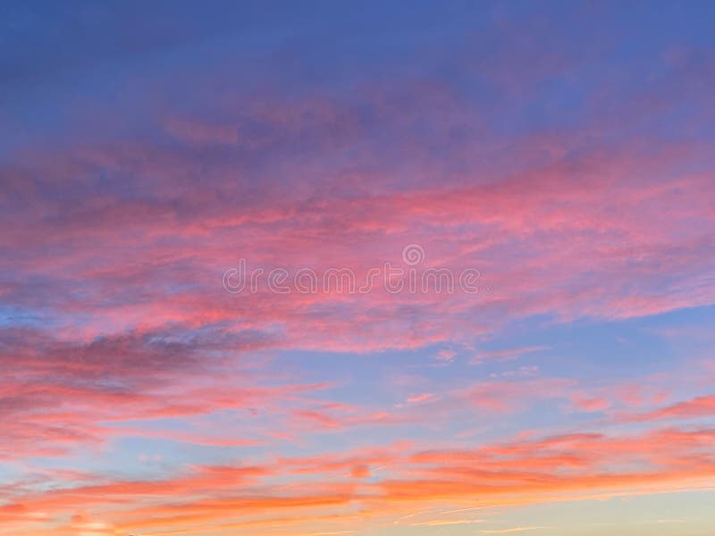 Pink and Orange Clouds during Sunset Stock Image - Image of sunset ...