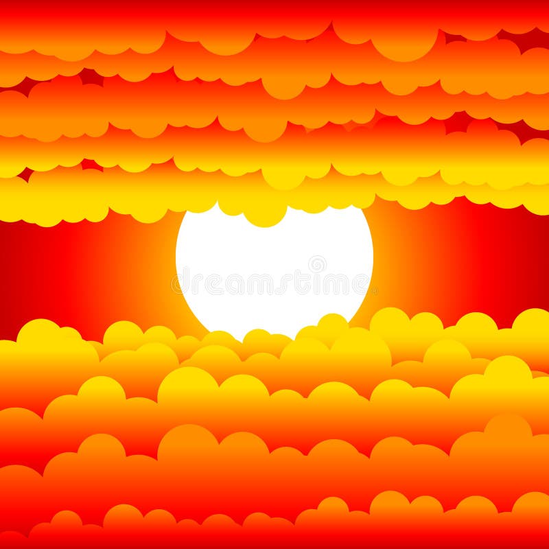 Clouds at sunset. stock vector. Illustration of evening - 278131215