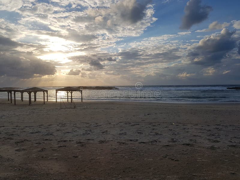 Beach sunset stock image. Image of sunset, beach, afternoon - 136518531