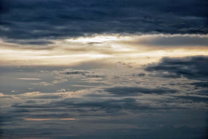 Clouds at Sunset with Vivid Colors Stock Photo - Image of artistic ...