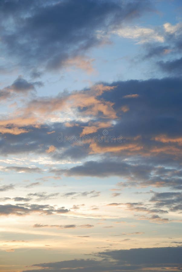 Clouds at Sunset with Vivid Colors Stock Image - Image of white ...